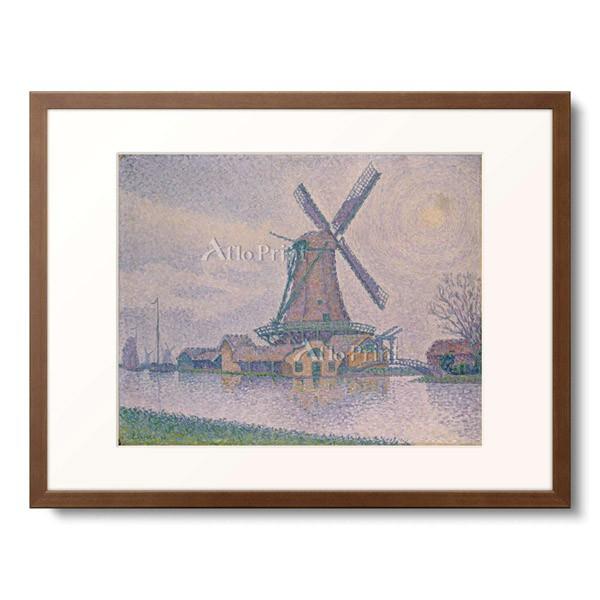 作家名： ポール・シニャック  ( 1863年 - 1935年 ) フランスの画家ジャンル： 印象派　新印象派  Artist:  Signac, Paul,1863-1935 Imagetitle:  Windmuhle bei Edam...