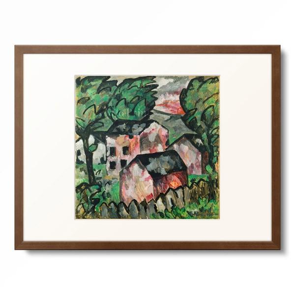 所蔵：バーゼル市立美術館Artist: Malewitsch, Kasimir,1878-1935 Imagetitle: Landschaft mit roten Hausern. 1910. Location: Basel, Kunst...