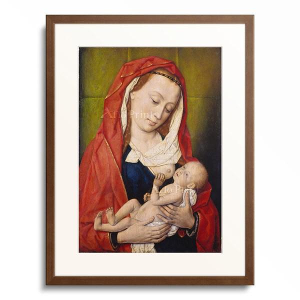 Artist: Bouts, Dieric d.A.,1410/20-1475 Imagetitle: Madonna with child (Maria lactans). Dimensions: 31,3 x 22,2 cm Mediu...