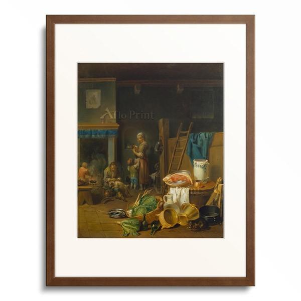 Artist: Juncker, Justus,1703-1767 Imagetitle: Kucheninterieur mit Stillleben im Vordergrund. 1765. Location: Stadel Muse...