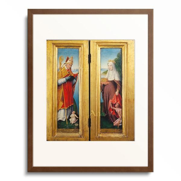 Artist: Meister Niederlande/Niederrhein Imagetitle: Saint Augustine and Saint Elizabeth. About 1510 Location: Stadel Mus...