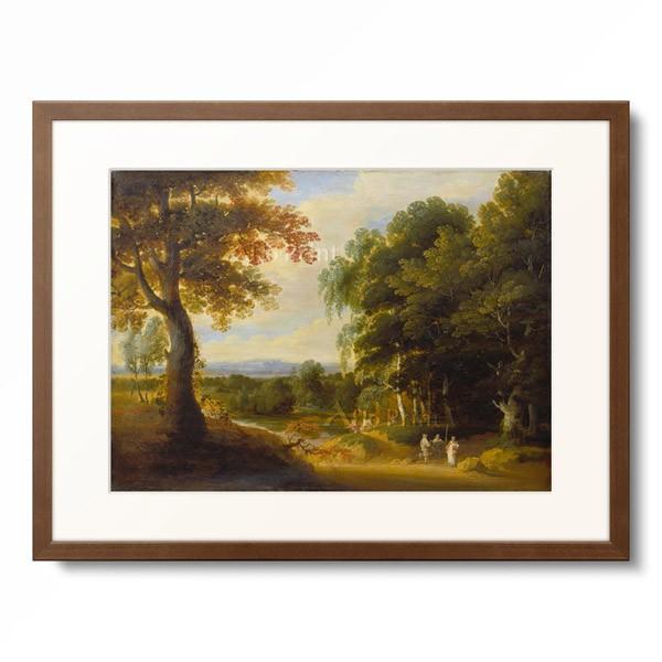 Artist: Arthois, Jacques d`,1613(?)-1686 Imagetitle: Landschaft mit Eingang zum Walde. Dimensions: 34,2 x 46,7 cm Medium...