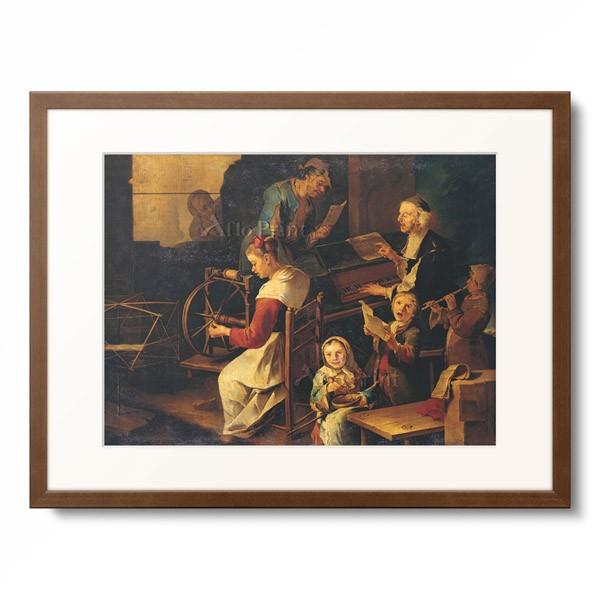 Artist: Cipper, Giacomo Francesco,1664-1736 Imagetitle: Hausliche Szene mit Musikanten und Spinnerin. Dimensions: 173,7 ...