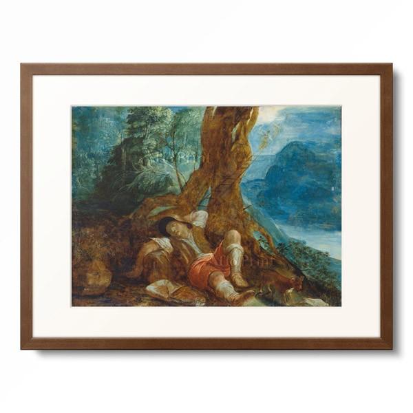 Artist: Elsheimer, Adam,1578-1610 Imagetitle: The Dream of Jacob's Ladder. Dimensions: 19,7 x 26,3 cm Medium: on copper ...
