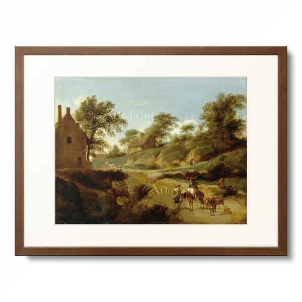 Artist: Heyden, Jan van der,1637-1712 Imagetitle: An einer Landstrasse. Um 1666. Dimensions: 23,9 x 31,0 cm Medium: Oil/...