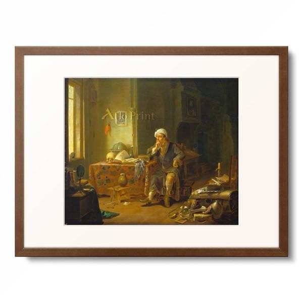 Artist: Juncker, Justus,1703-1767 Imagetitle: Ein Gelehrter in seinem Studierzimmer. 1754. Dimensions: 42,5 x 50,3 cm Me...