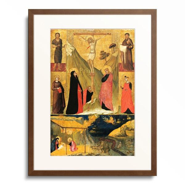 Artist: Lorenzetti, Ambrogio,tatig1319-1348 Imagetitle: Kreuzigung Christi, Hirtenanbetung, Johannes d.T., Bartholomaus ...