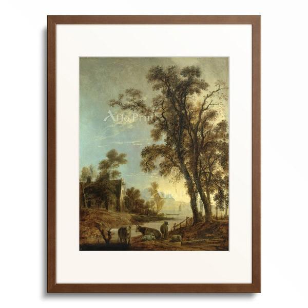 Artist: Neer, Aert van der,1603/04-1677 Imagetitle: Flussufer mit Kuhen. Dimensions: 33 x 25,5 cm Medium: wood Location:...