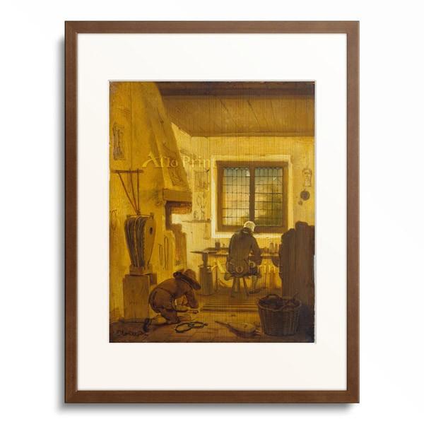 Artist: Poel, Egbert Lievensz. van der,1621-1664 Imagetitle: Edelschmied in der Werkstatt. Dimensions: 28,8 x 22,5 cm Me...