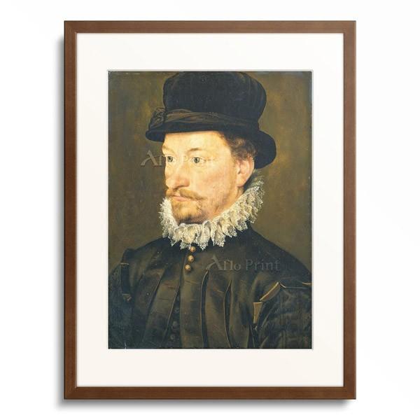 Artist: Meister, Franzosischer Imagetitle: Brustbild eines jungen Mannes. (2. Hlf. 16 Jhd.) Dimensions: 36,5 x 27,1 cm M...