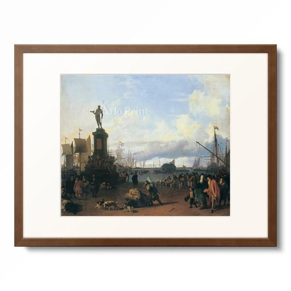 Artist: Backhuyzen, Ludolf,1631-1708 Imagetitle: Phantasielandschaft des Amsterdamer Hafens. 1700. Dimensions: 85,1 x 10...