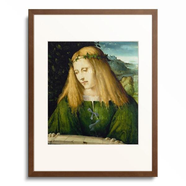 Artist: Meloni, Altobello,tatig um1497-1518 Imagetitle: Narcissus at the fountain. Dimensions: 39,7 x 35,2 cm Medium: Oi...