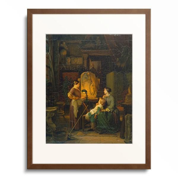 Artist: Oppenheim, Moritz Daniel,1800-1882 Imagetitle: The Workshop. Studio of the sculptor Eduard Schmidt von der Launi...