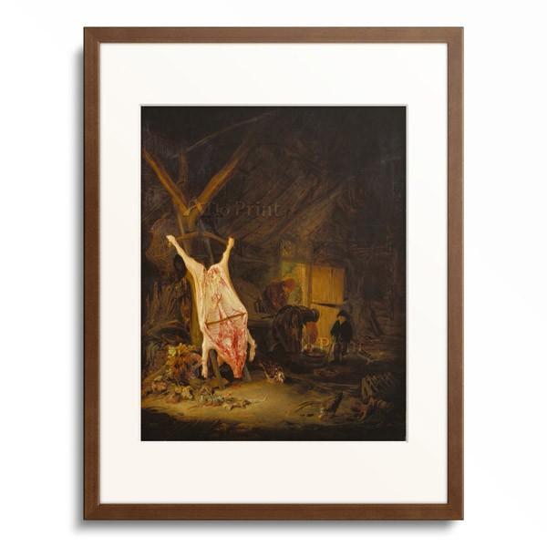 Artist: Ostade, Adriaen van,1610-1685 Imagetitle: Geschlachtetes Schwein in einer Scheune. 1643. Dimensions: 61 x 49 cm ...