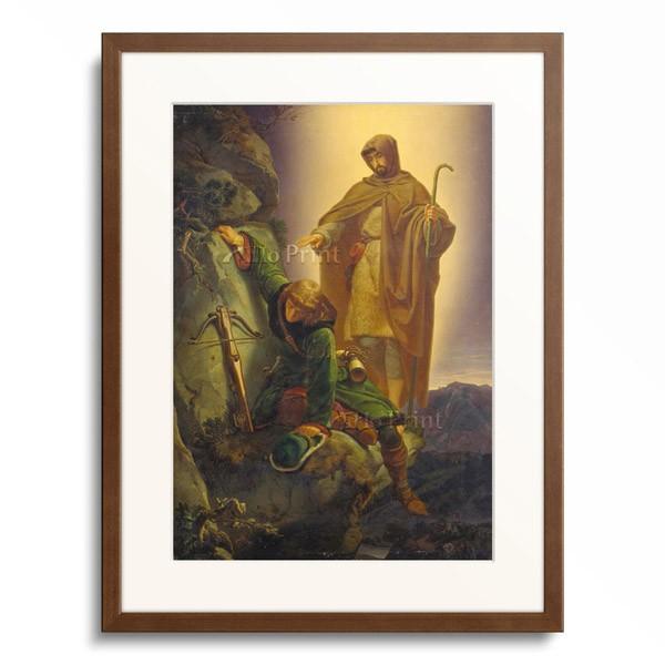 Artist: Rethel, Alfred,1816-1859 Imagetitle: Der Schutzengel rettet Kaiser Maximilian aus der Martinswand. 1839. Dimensi...