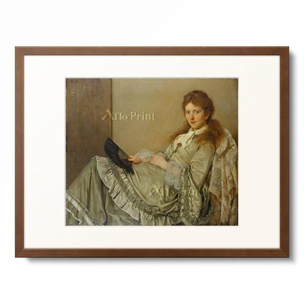 Artist: Scholderer, Otto Franz,1834-1902 Imagetitle: Luise Scholderer auf der Ottomane. 1873. Dimensions: 69 x 82 cm Loc...