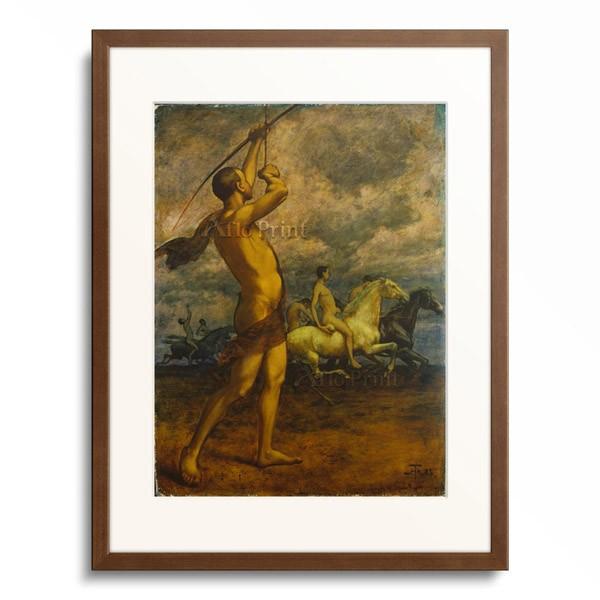 Artist: Thoma, Hans,1839-1924 Imagetitle: Bogenschutze und Reiter. Dimensions: 102 x 73,8 cm Medium: Oil on board Locati...