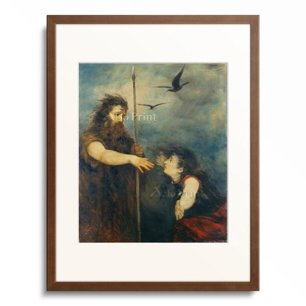 Artist: Thoma, Hans,1839-1924 Imagetitle: Wotan und Brunhilde. 1876. Dimensions: 74 x 61 cm Location: Stadel Museum, Fra...