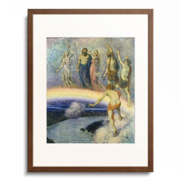 Artist: Thoma, Hans,1839-1924 Imagetitle: The gods migrating to Valhalla. 1880. Dimensions: 74,3 x 62 cm Medium: oil/can...