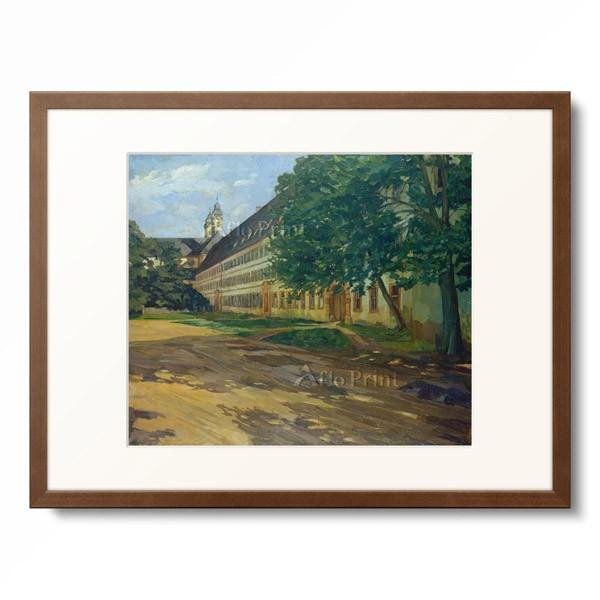 Artist: Trubner, Wilhelm,1851-1917 Imagetitle: Cloister Amorbach in summer. 1899. Dimensions: 78 x 91 cm Medium: oil/can...