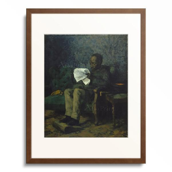 Artist: Trubner, Wilhelm,1851-1917 Imagetitle: A Moor Reading the Newspaper ('Political Studies'). 1872/73 Dimensions: 6...