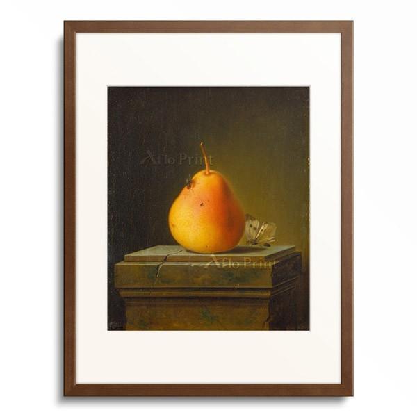 Artist: Juncker, Justus,1703-1767 Imagetitle: Still-life with pear and insects. 1765. Dimensions: 25,8 x 21,4 cm Medium:...