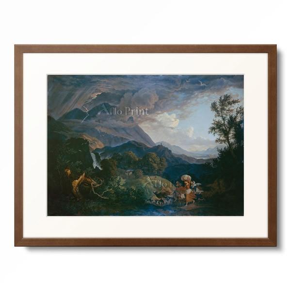 Artist: Richter, Ludwig,1803-1884 Imagetitle: Gewitter am Monte Serone im Sabinergebirger. 1830 Dimensions: 83 x 113 cm ...