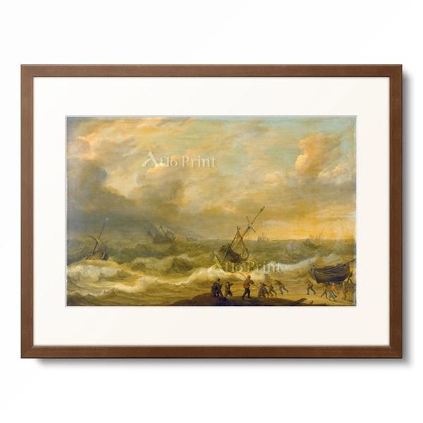 Artist: Willaerts, Adam,1577-1664 Imagetitle: Sturmische See mit vielen Schiffen Dimensions: 41,3 x 62,9 cm Medium: Oil/...