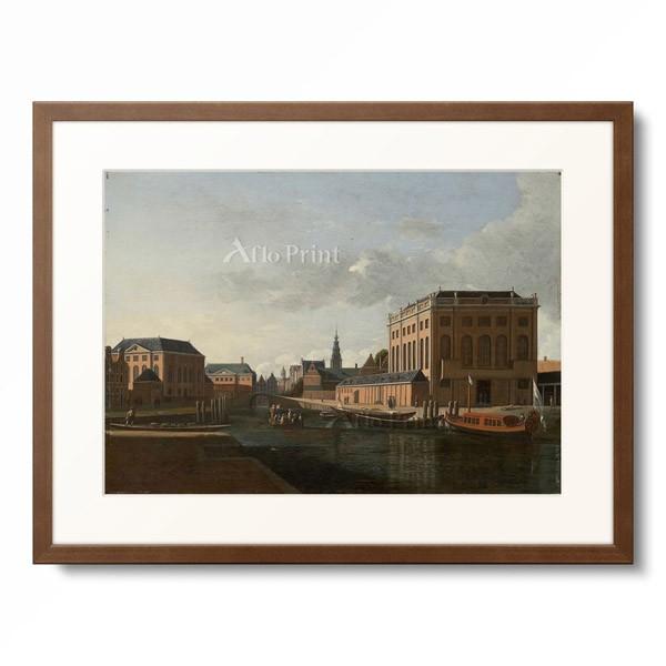 Artist: Berckheyde, Gerrit Adriaensz,1638-1698 Imagetitle: View of the two synagogues, Amsterdam. Dimensions: 32 x 45,3 ...