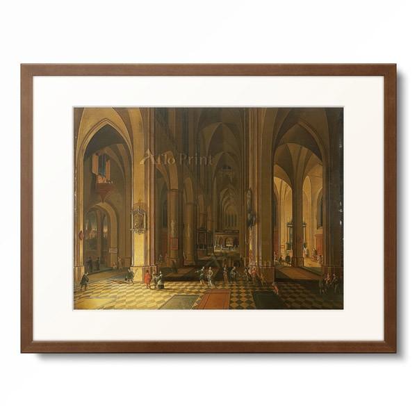 Artist: Neefs d.A., Pieter,1578-1656/61 Imagetitle: Das Innere einer gotischen Kirche bei Kerzenschein. Dimensions: 40,6...