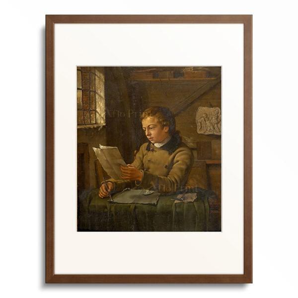 Artist: Ekels d.J., Jan,1759-1793 Imagetitle: Ein junger Zeichner in seinem Arbeitszimmer beim Zeichnen. Dimensions: 35,...