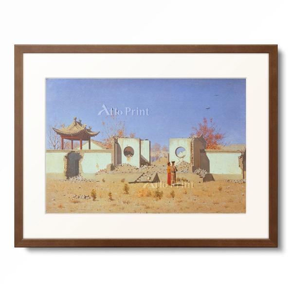 所蔵: トレチャコフ美術館Artist: Werestschagin, Wassili,1842-1904 Imagetitle: Ruine eines chinesischen Tempels in Akh-Kent. 1869/187...