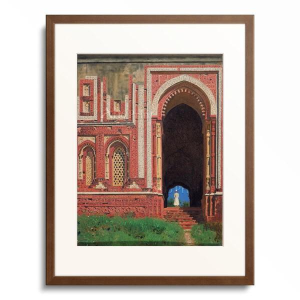 所蔵: トレチャコフ美術館Artist: Werestschagin, Wassili,1842-1904 Imagetitle: Eingangstor am Kutub-Minar in Alt-Delhi. 1875 Dimensio...