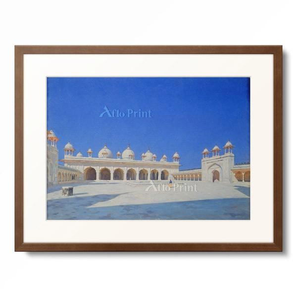 所蔵: トレチャコフ美術館Artist: Werestschagin, Wassili,1842-1904 Imagetitle: The pearl (Mothi-Maschdschid) mosque in Agra. 1869 Dim...