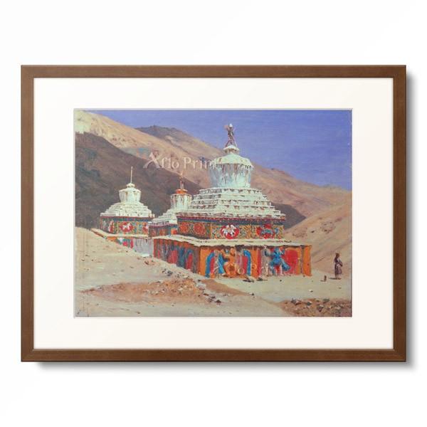 所蔵: トレチャコフ美術館Artist: Werestschagin, Wassili,1842-1904 Imagetitle: Totentempel in Ladakh. 1875 Dimensions: 22,3 x 29 cm L...