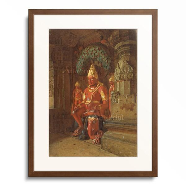 所蔵: トレチャコフ美術館Artist: Werestschagin, Wassili,1842-1904 Imagetitle: Wishnu-Statue im Indra-Tempel. 1874 Dimensions: 41 x 2...