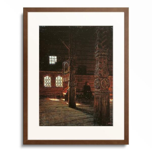 Artist: Werestschagin, Wassili,1842-1904 Imagetitle: Interior of St. Peter and St. Paul's Church in Puchug. 1894 Dimensi...