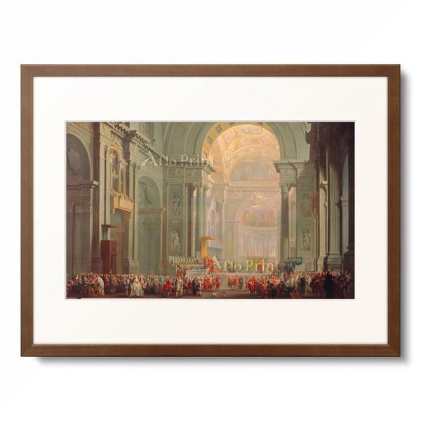 Artist: Pannini, Giovanni Paolo,1691/92-1765 Imagetitle: Inneres einer Kirche in Rom. (Petersdom?) Dimensions: 106 x 175...