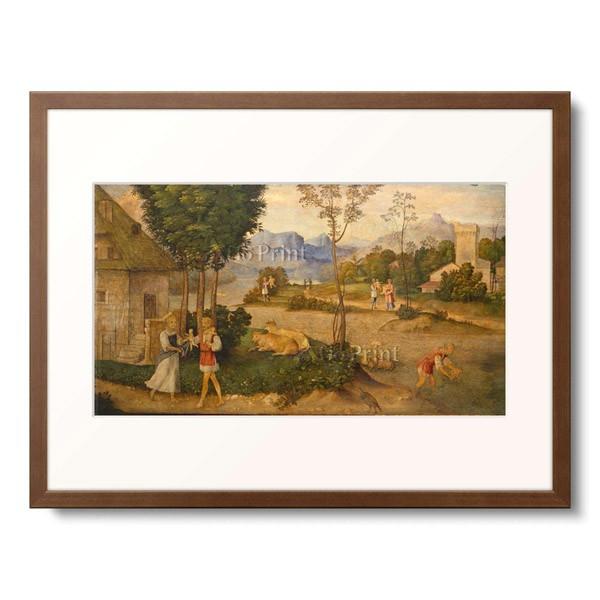Artist:  Giorgione (G.da Castelfranco),1478-1510,Follower Imagetitle:  Romulus and Remus. Dimensions:  68,7 x 121,2 cm M...
