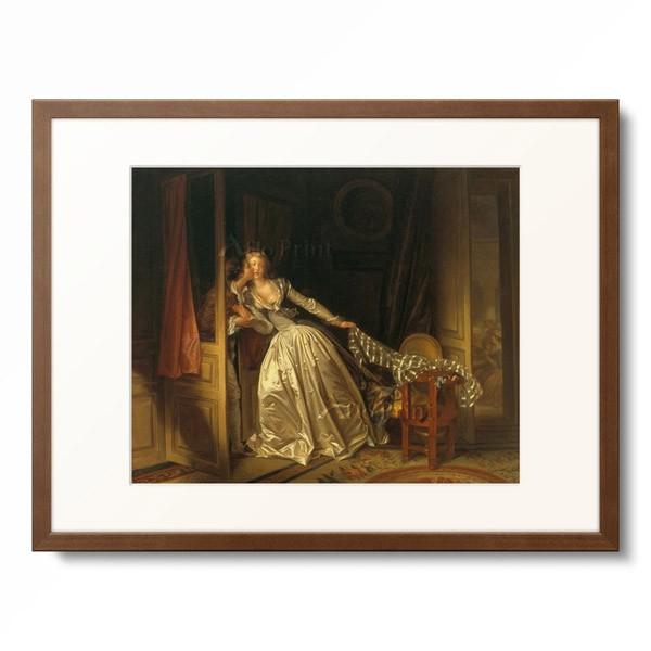 Artist: Fragonard, Jean Honore,1732-1806 Imagetitle: Der gestohlene Kuss. Dimensions: 45 x 55 cm Location: St. Petersbur...