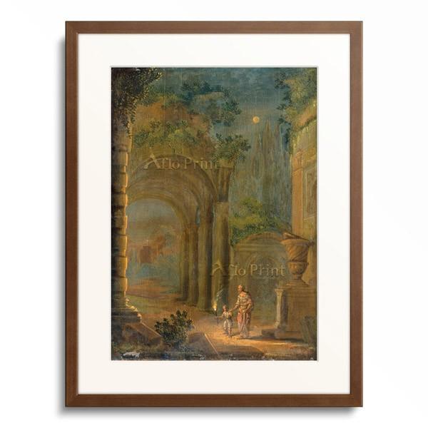 Artist: Elsheimer, Adam,1578-1610 Imagetitle: Ruins in evening mood. Dimensions: 26 x 18,5 cm Location: Freilichtmuseum ...