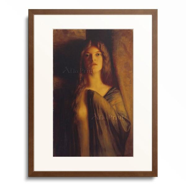 Artist: Nonnenbruch, Max,1857-1922 Imagetitle: Bildnis einer jungen Frau. Dimensions: 75,5 x 47,5 cm Location: Kaunas, C...