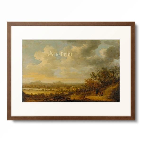 Artist: Schoeff, Johannes P.,1608-1666 Imagetitle: Abendliche Flusslandschaft Dimensions: 50,3 x 76,8 cm Medium: Oil/Wood