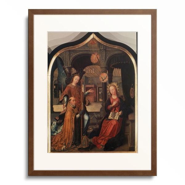 Artist: Bellegambe, Jean,um1480-1535(?) Imagetitle: Verkundigung Maria (mit Bildnis des Stifters). Mitteltafel. 1517 Dim...