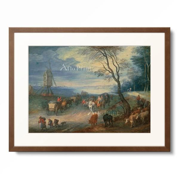 Artist: Brueghel d.A., Jan (Nachfolger) Imagetitle: Landschaft mit Windmuhle Dimensions: 19,7 x 27 cm Location: Moskau, ...