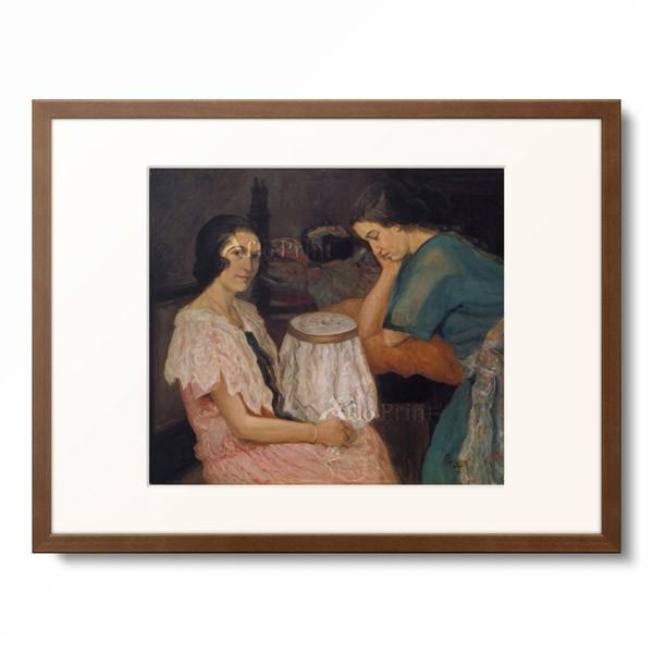 Artist: Hagen, Paul Imagetitle: Women doing needlework. Dimensions: 86 x 96,5 cm Location: Kaunas, Ciurlionis Museum