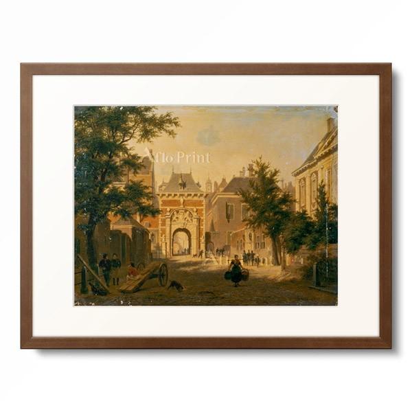 Artist: Hove, Bartholomeus Johannes van Imagetitle: Ansicht einer hollandischen Stadt mit Stadttor Location: Sewastopol,...