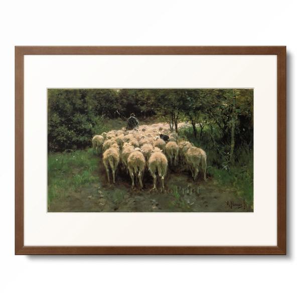 Artist: Mauve, Anton,1838-1888 Imagetitle: Ziehende Schafherde im Wald Dimensions: 58 x 98 cm Location: Moskau, Puschkin...