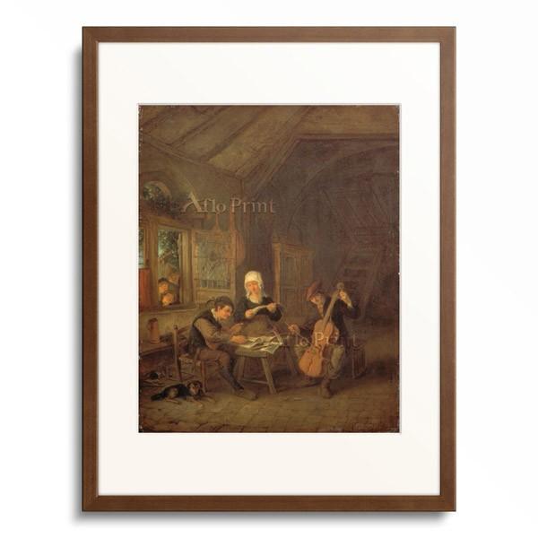 Artist: Ostade, Adriaen van,1610-1685 Imagetitle: Musizierender Mann in bauerlichem Interieur. 1645 Dimensions: 39 x 30,...