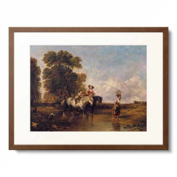 Artist: Shaier, William I.,1788-1879 Imagetitle: Ride through a ford. Dimensions: 94,5 x 127,5 cm Location: Kaunas, Ciur...